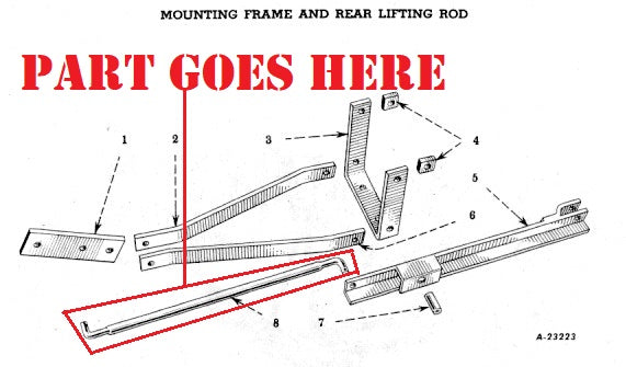 Front Push Blade Lifting Rod For Ih Farmall Cub Tractors 650432r1