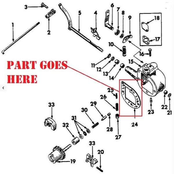 New Governor Housing Gasket for IH FFarmall A, B, BN, C, Super A, Super ...