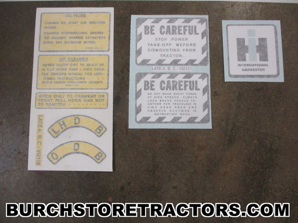 Complete Vinyl Decal Set for Farmall Cub Tractors, USA MADE!!! – Burch ...