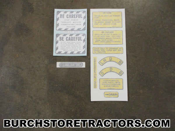 Complete Decal Set for Late Model International Cub Tractors, USA MADE ...