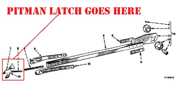 New Sickle Bar Mower Pitman Arm Latch for C22, A22 and L22 Mowers ...