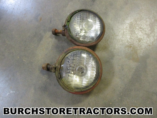 Pair of Head Lights for Farmall Cub, Super A, 100, 130 Tractor – Burch ...