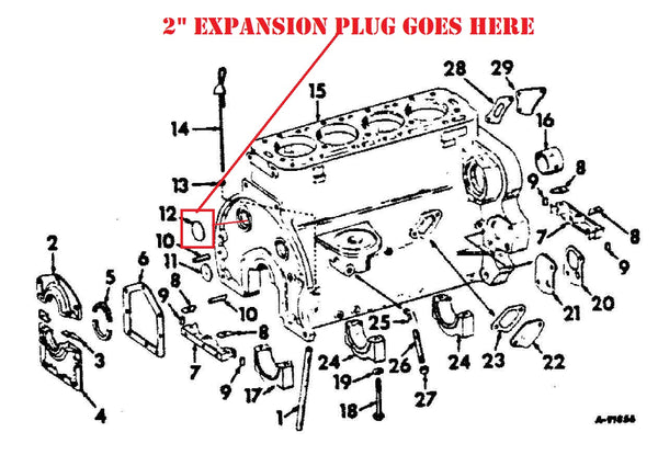 New Engine Freeze Plug for Farmall 200, 140, 130, 100 Tractors, 172592 ...