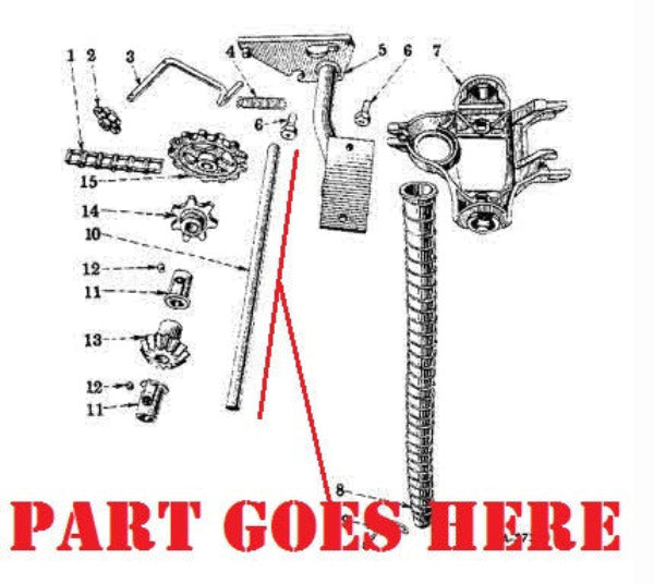 New Fertilizer Drive Shaft for Farmall 140, 130, Super A, 100 Tractors ...