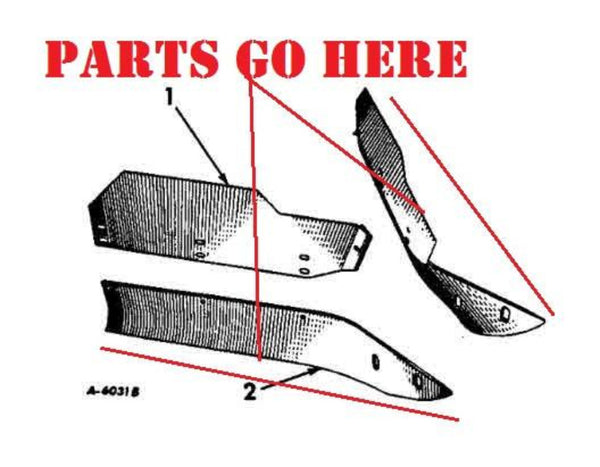 Pair of Planter Runner Wings for Farmall 140, 130, Super A, 100 Tracto ...