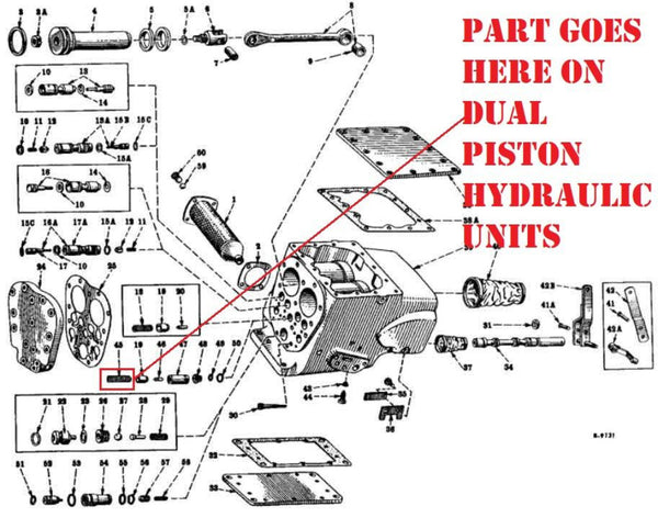 Hydraulic Control Block Valve Spring for Farmall 140, SA, 100 and Othe ...