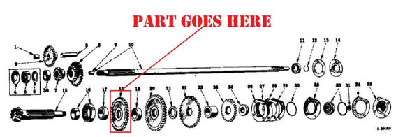 Transmission Reverse Gear for IH Farmall Cub and Cub LoBoy Tractors, 3 ...