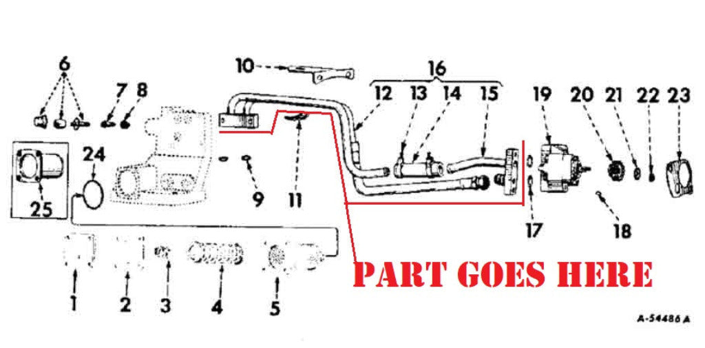 Hydraulic Lines - Tubes for International 240 Tractors, 371304R91 ...