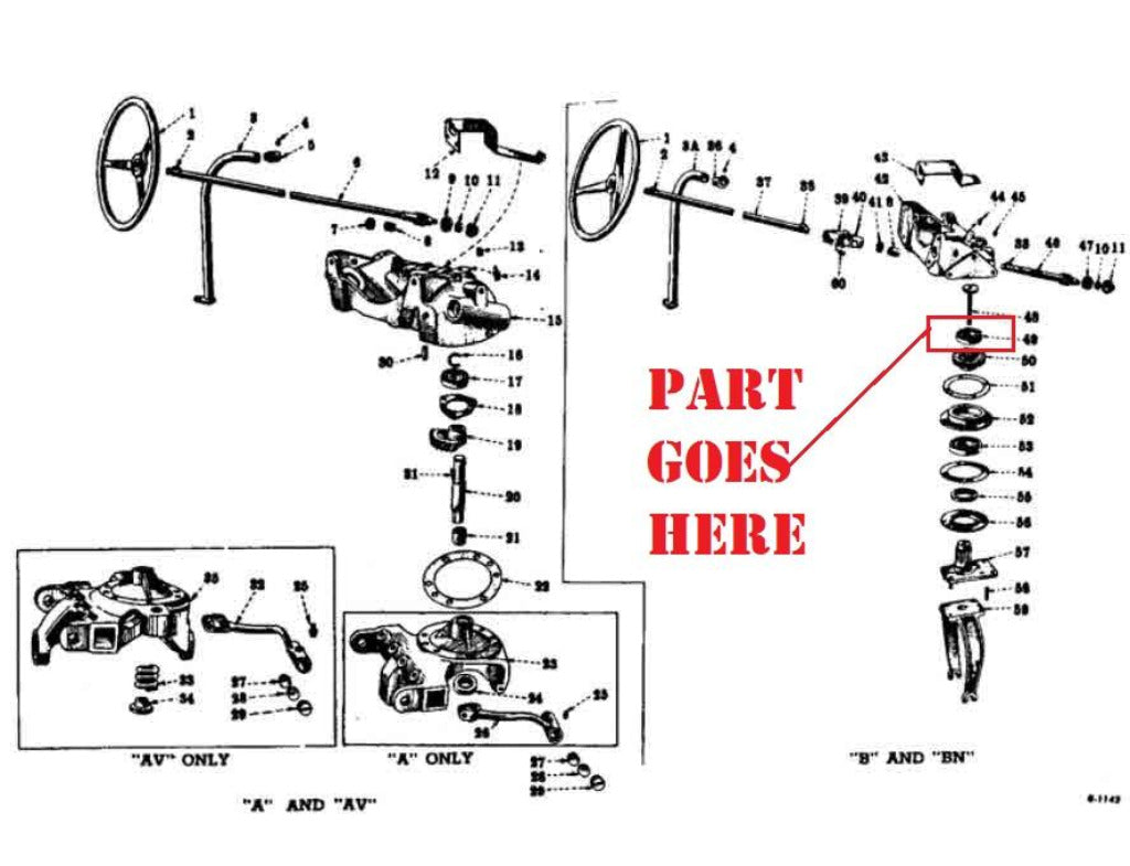 New Final Drive Lower Outer Axle Bearing for IH Farmall A, B, BN, Supe ...