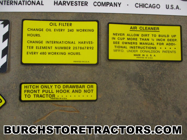 Complete Mylar Decal Set for Farmall Cub Tractors, USA MADE!!! – Burch ...