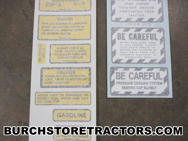 Complete Decal Set for Early Model International Farmall 140 Tractors ...