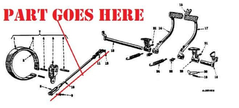 Brake Rod with Yokes for IH Farmall 140, 130, Super A, 100 Tractors, 3 ...