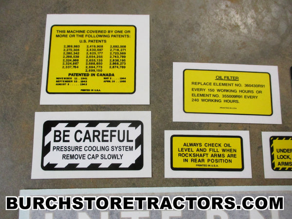 Complete Decal Set for Mid Year Model International Farmall 140 Tracto ...